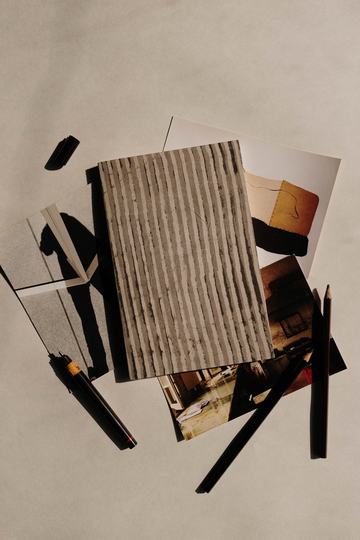Brown Lines Block Printed Journal