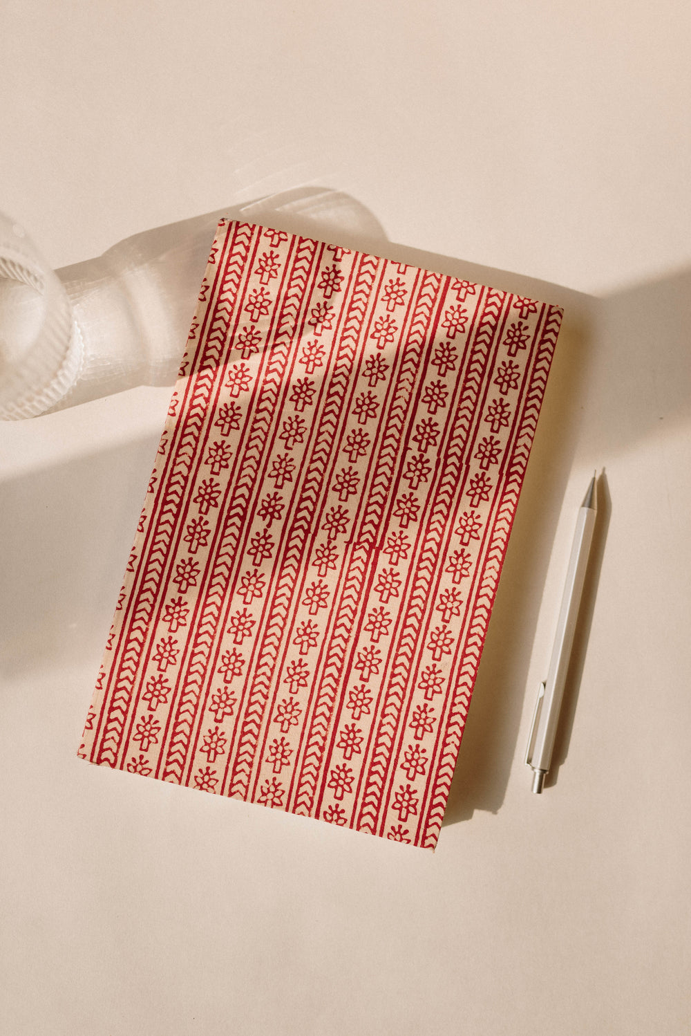 Red Block Printed Journal